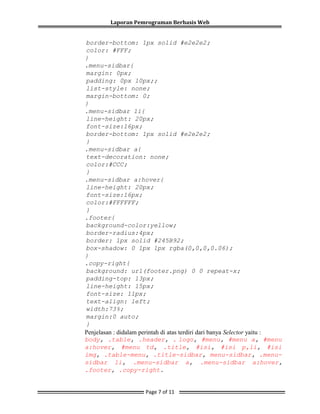 Laporan css 1210651099 | PDF