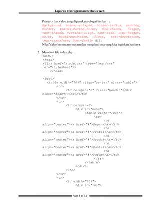 Laporan css 1210651099 | PDF