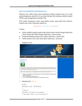 Laporan Pemrograman Berbasis Web | PDF