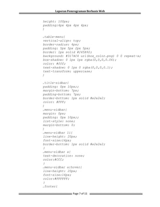 Laporan Pemrograman Berbasis Web | PDF