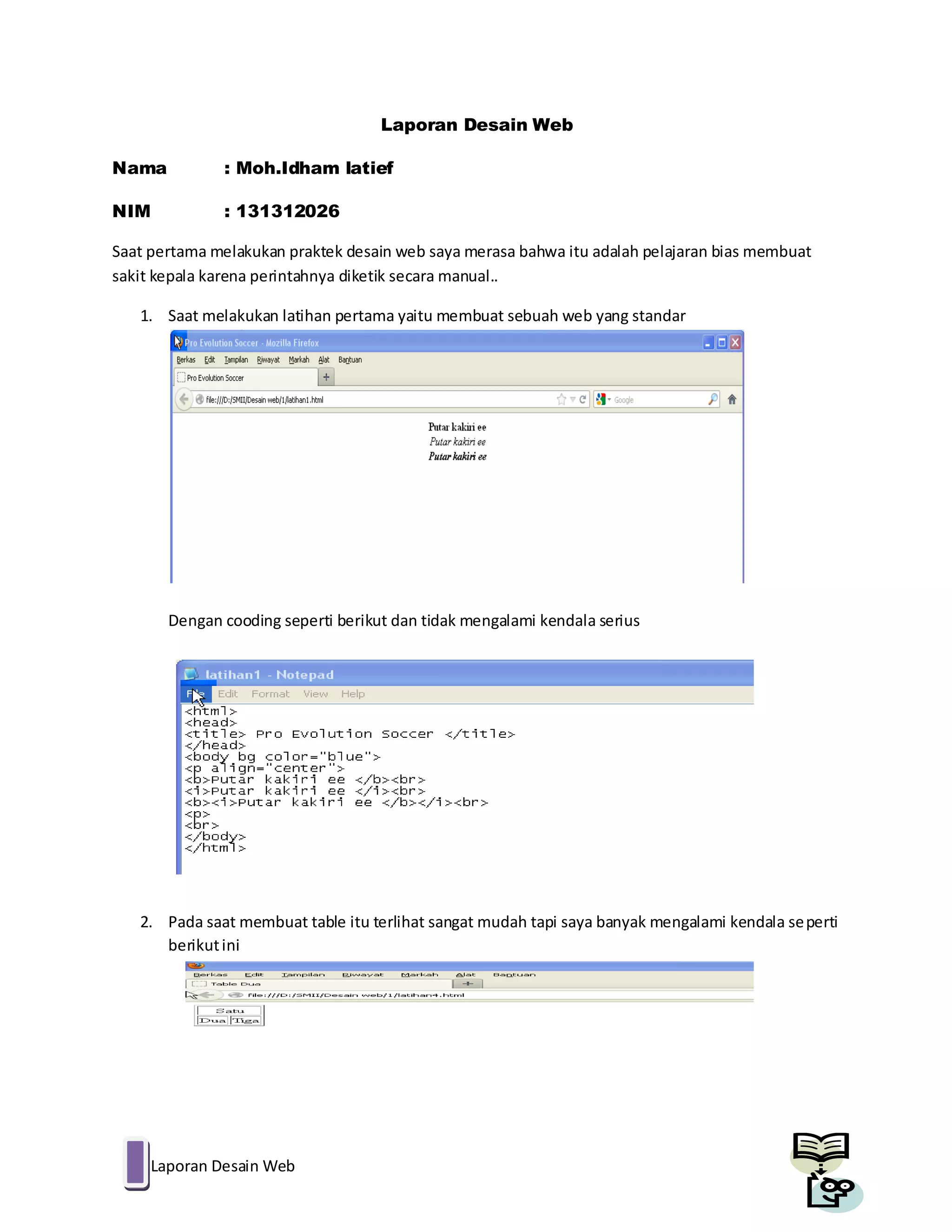 Laporan desain web | PDF