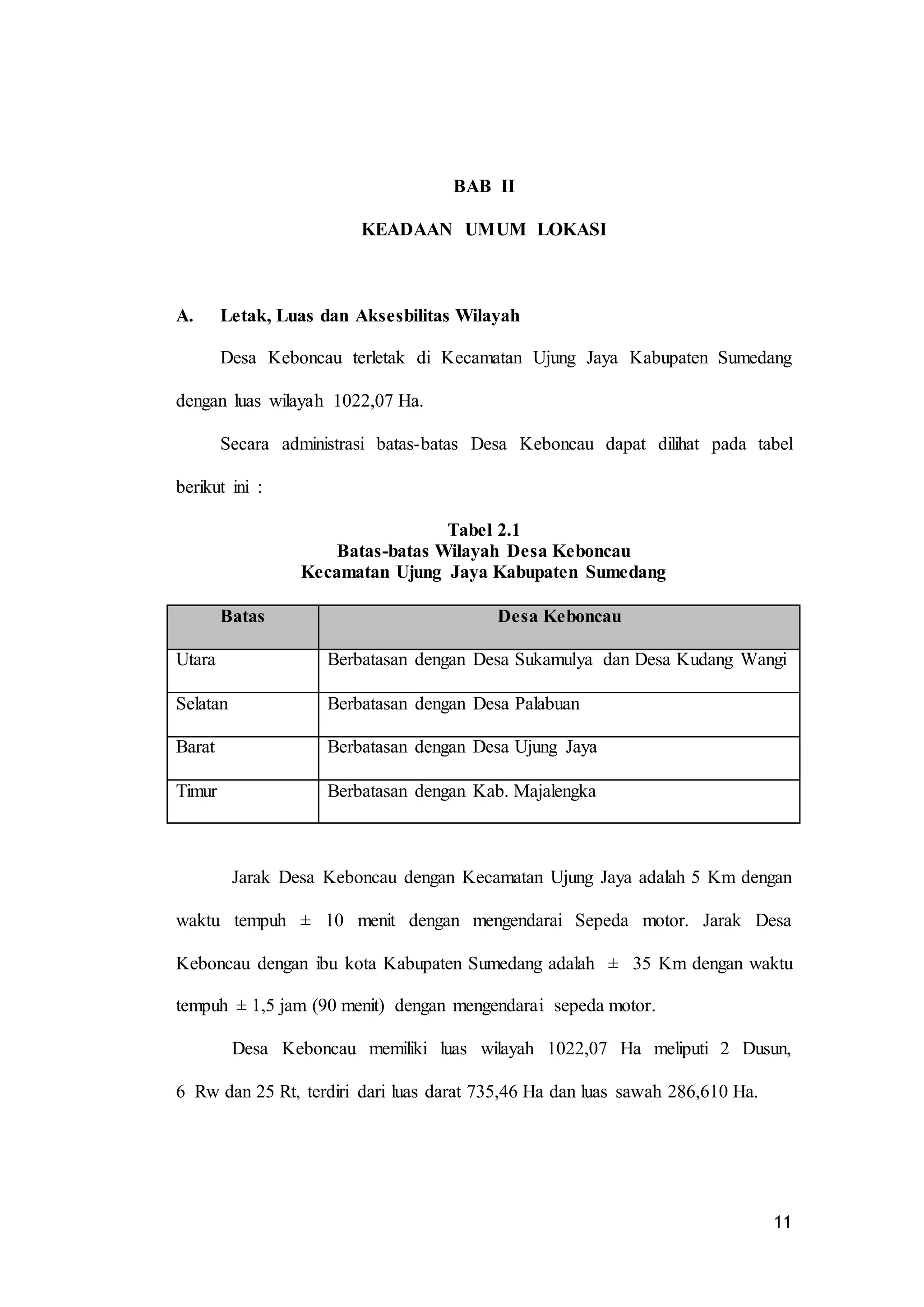 Laporan desa kebon cau | DOCX
