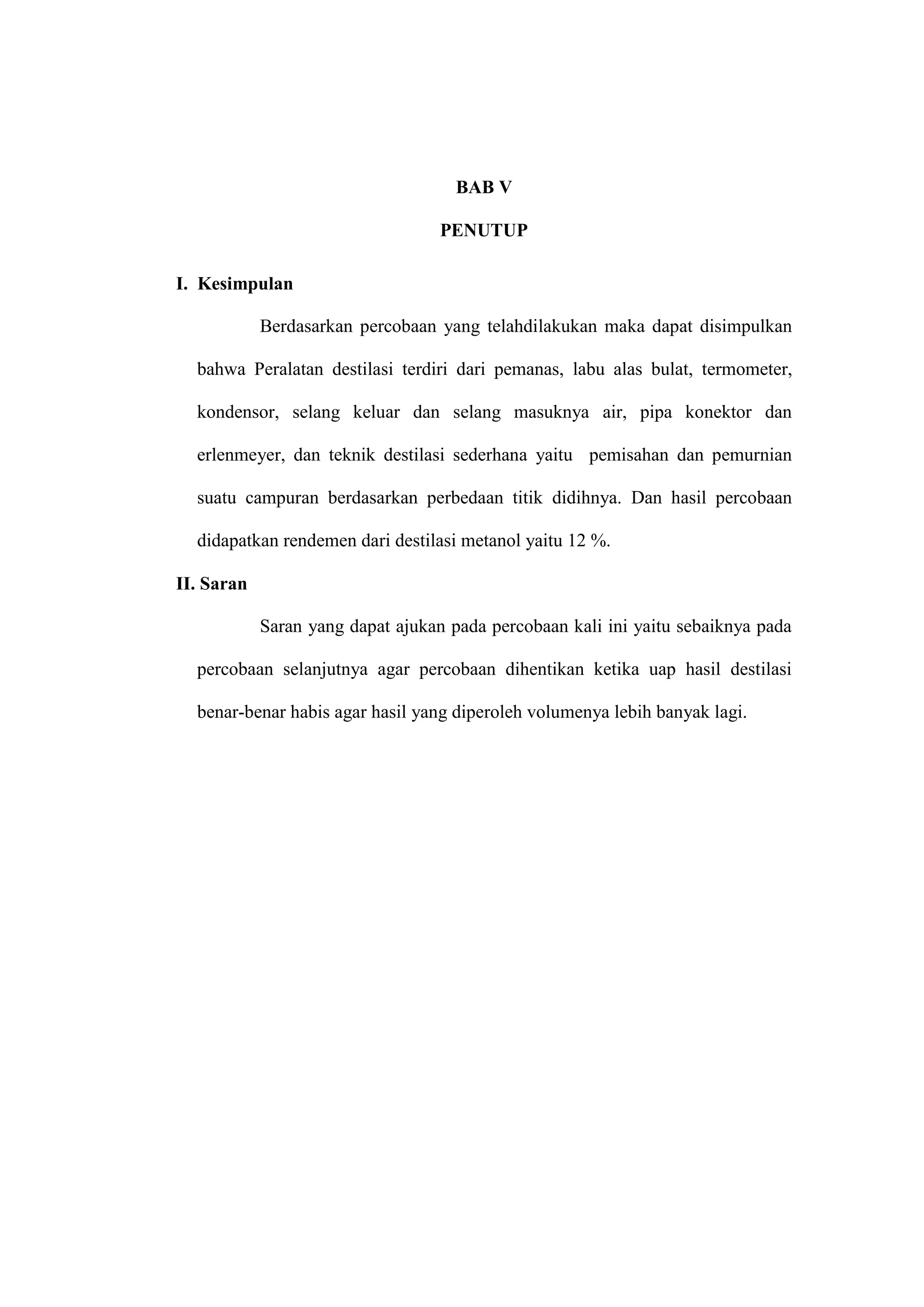 Laporan praktikum destilasi sederhana | DOCX