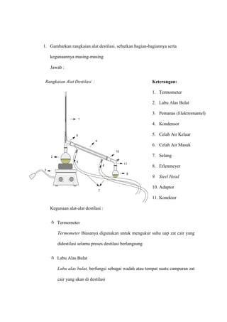 Laporan praktikum destilasi sederhana | DOCX