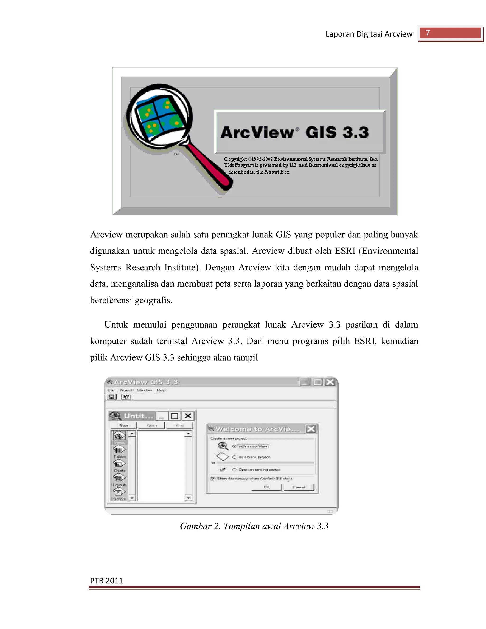 Laporan digitasi arcview rizky muhammad faisal | PDF