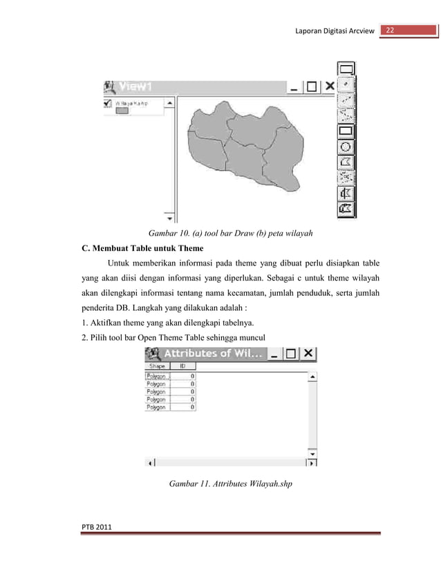 Laporan digitasi arcview rizky muhammad faisal | PDF
