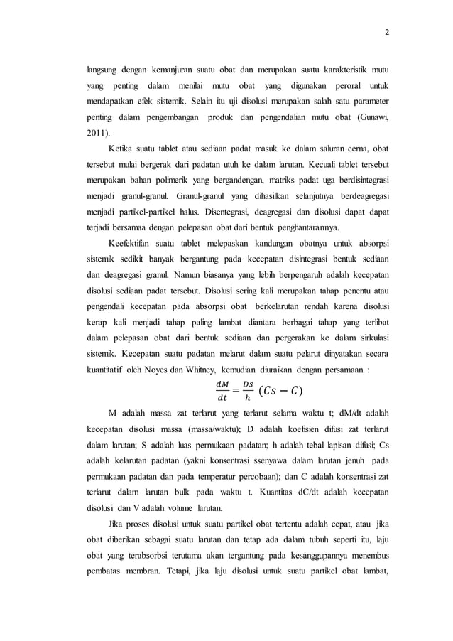 Laporan disolusi partikulat | PDF