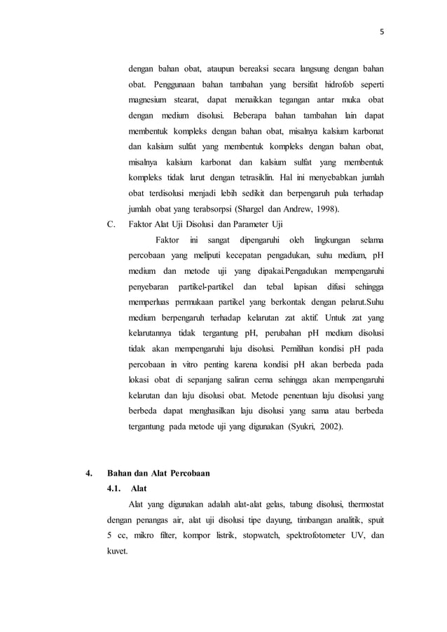 Laporan disolusi partikulat | PDF