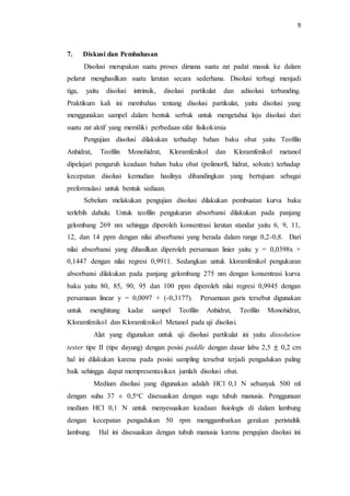 Laporan disolusi partikulat | PDF