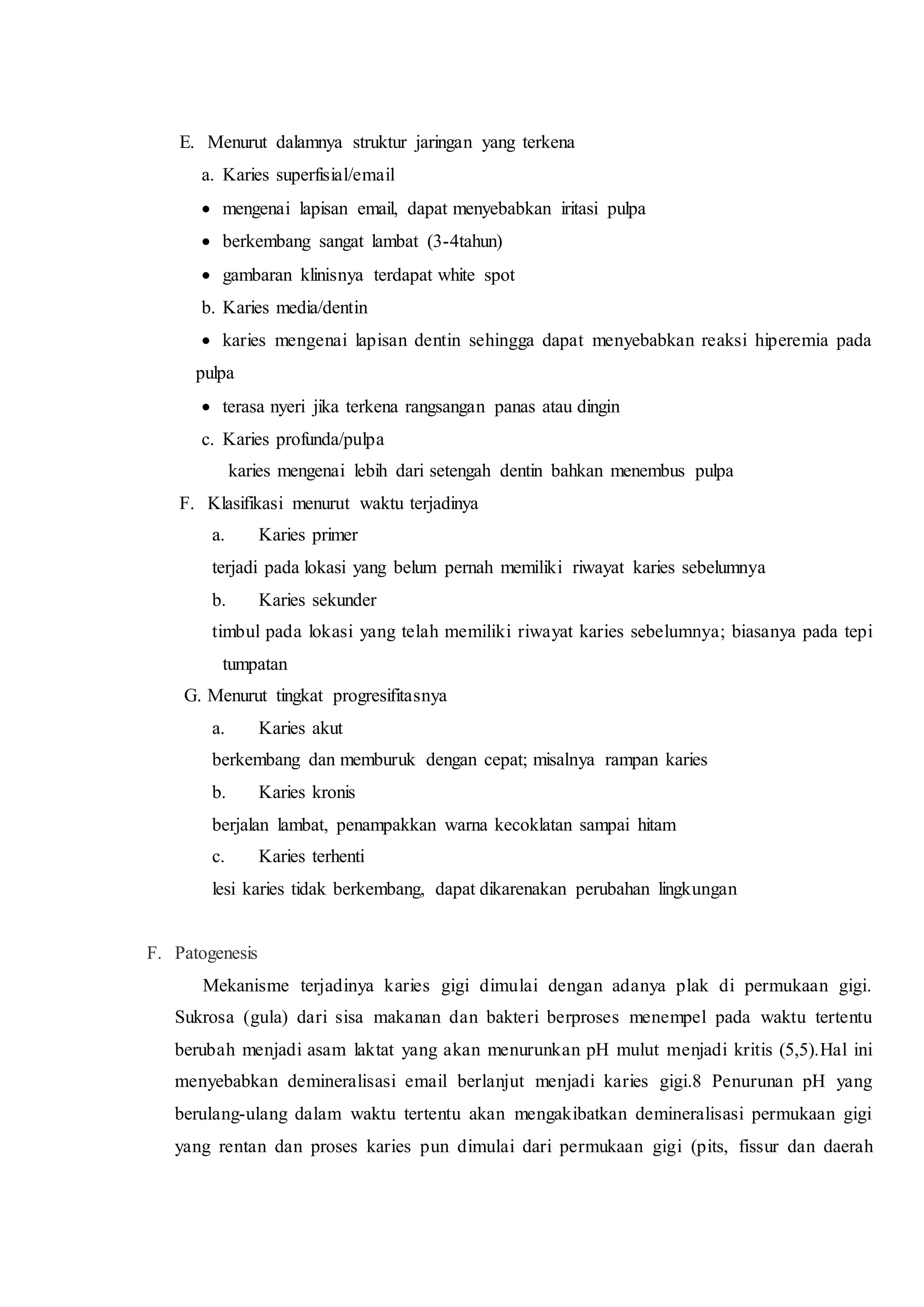 karies gigi. pemeriksaan penunjang dan tes vitalitas | DOCX