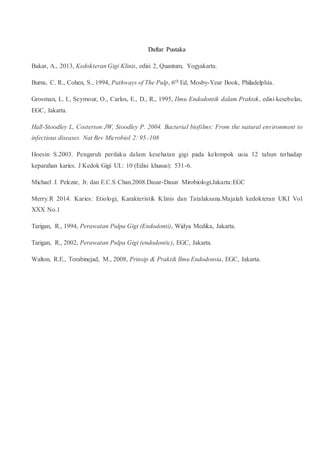 karies gigi. pemeriksaan penunjang dan tes vitalitas | DOCX