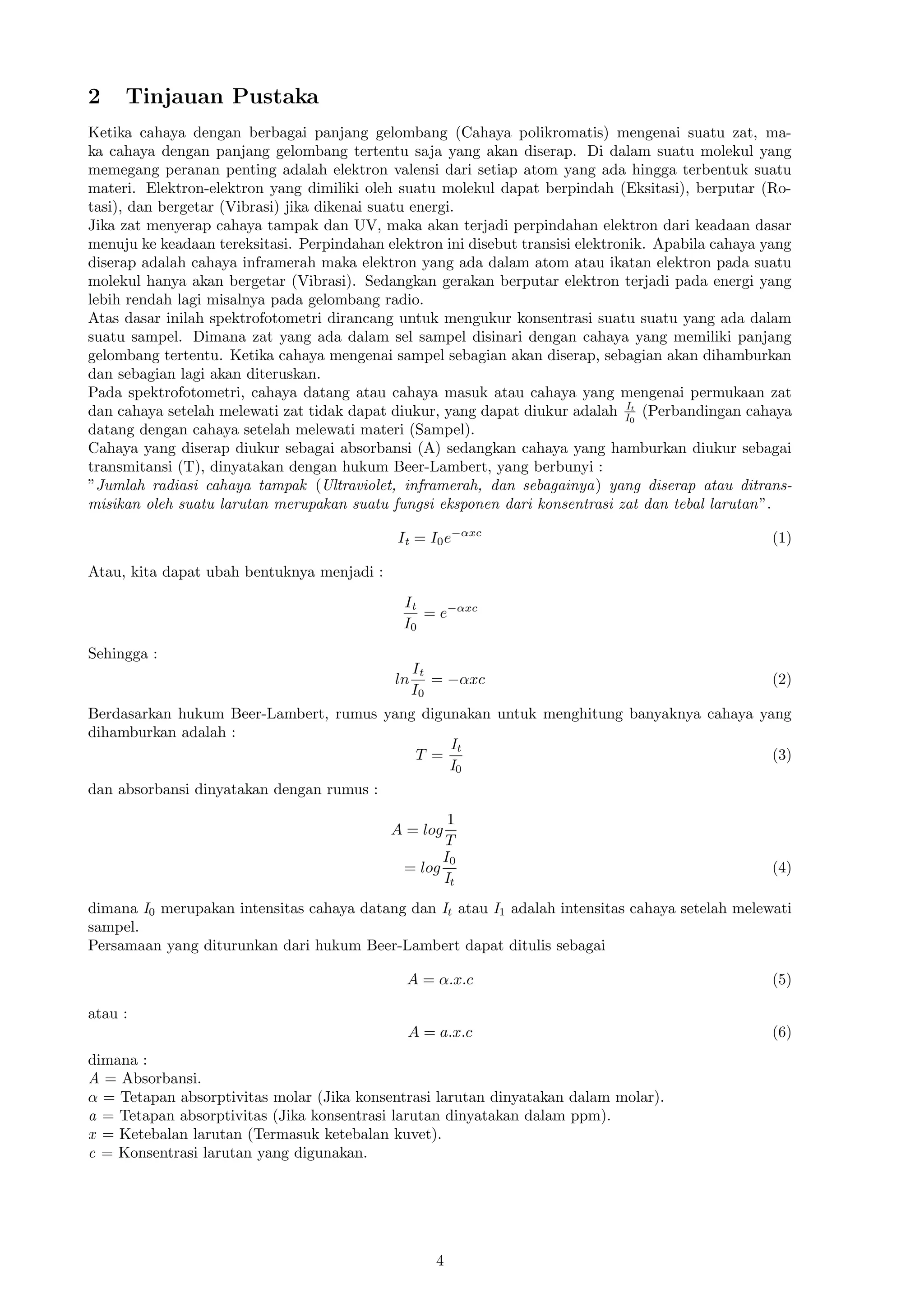 Laporan eksperimen hukum beer lambert | PDF