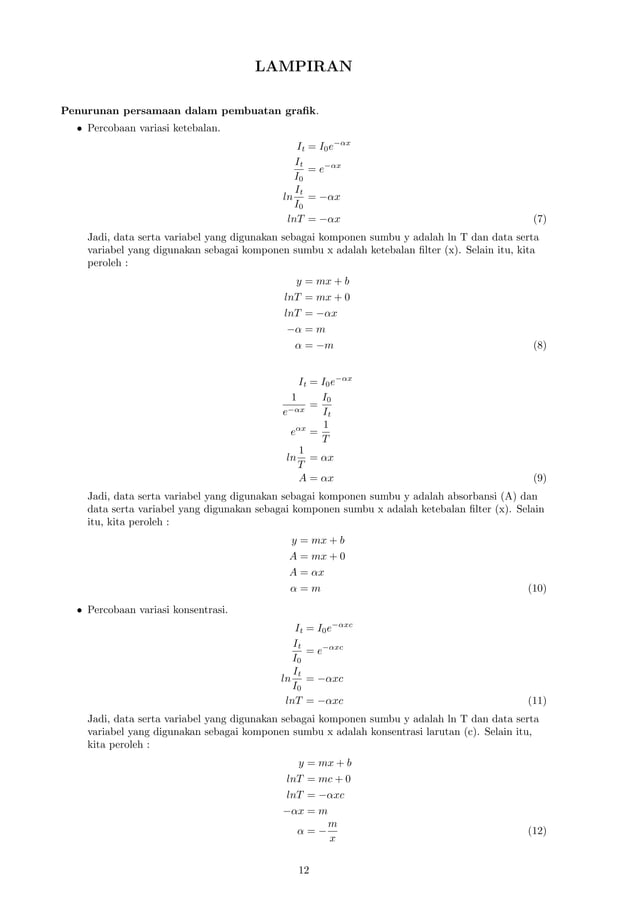 Laporan eksperimen hukum beer lambert | PDF