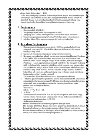Laporan uji enzim katalase | PDF