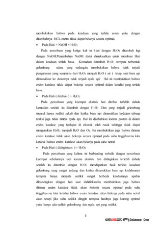 Laporan enzim katalase | PDF