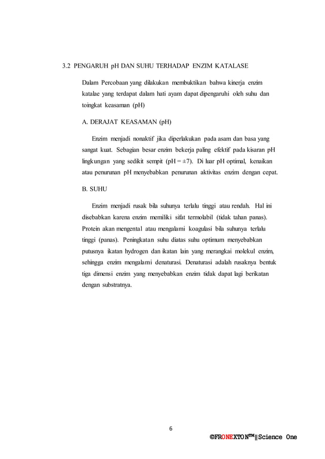 Laporan enzim katalase | PDF