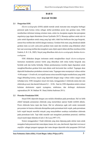 “SINYAL ELECTROOCULOGRAPHY SEBAGAI KONTROL MOTOR SERVO” | PDF