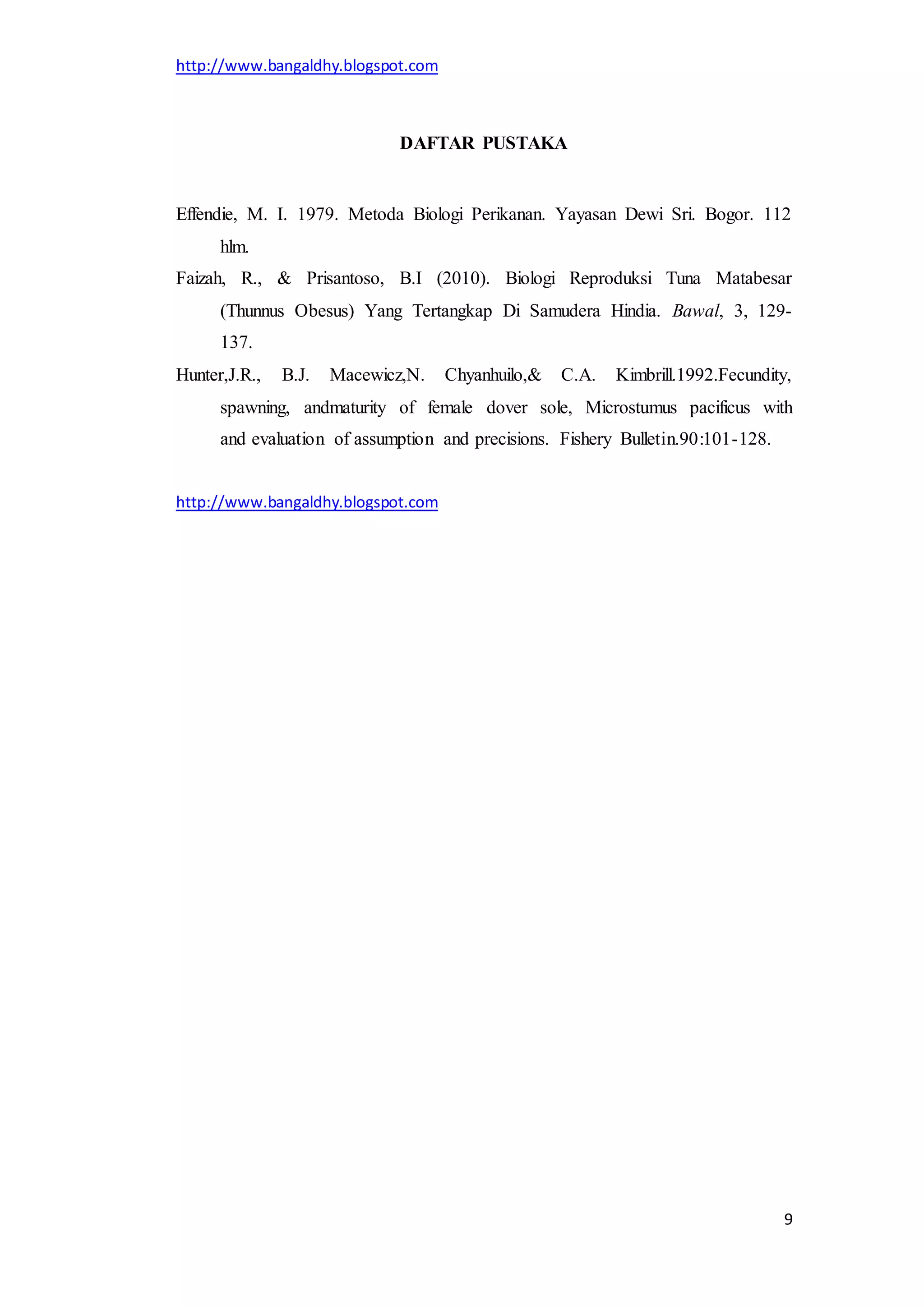 Laporan fekunditas telur | DOCX