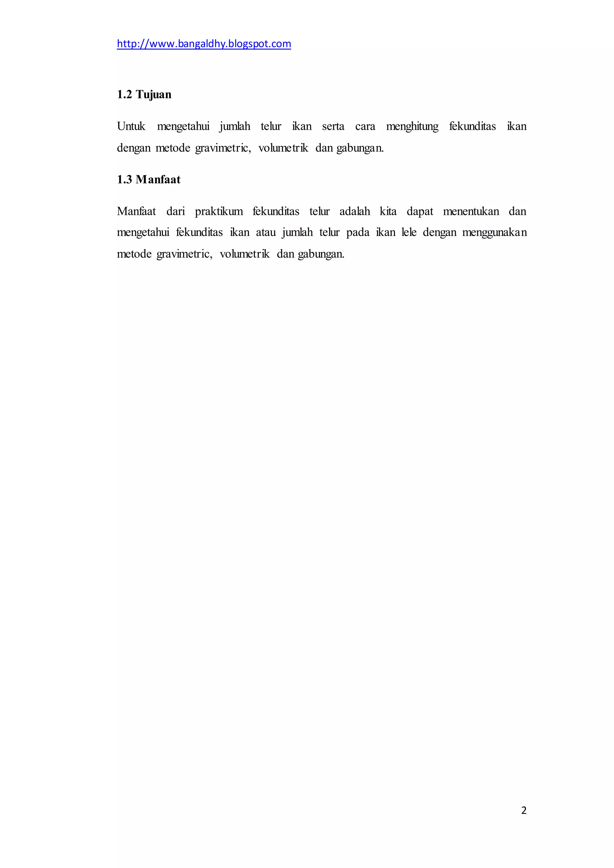 Laporan fekunditas telur | DOCX