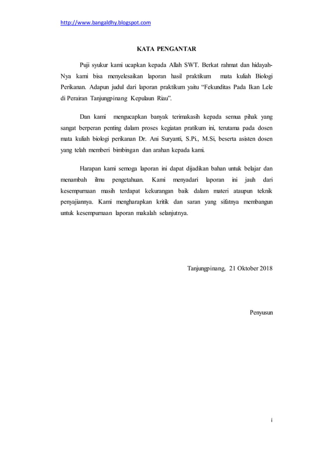 Laporan fekunditas telur | DOCX