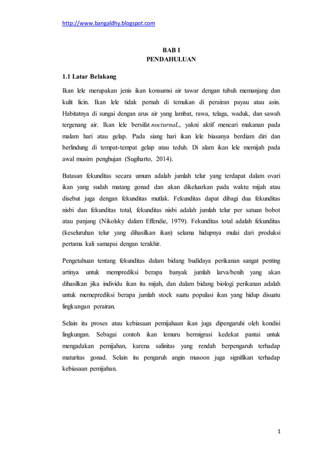 Laporan fekunditas telur | DOCX