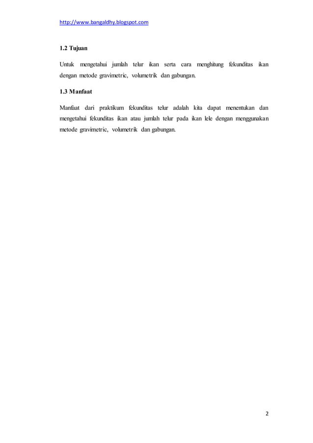 Laporan fekunditas telur | DOCX