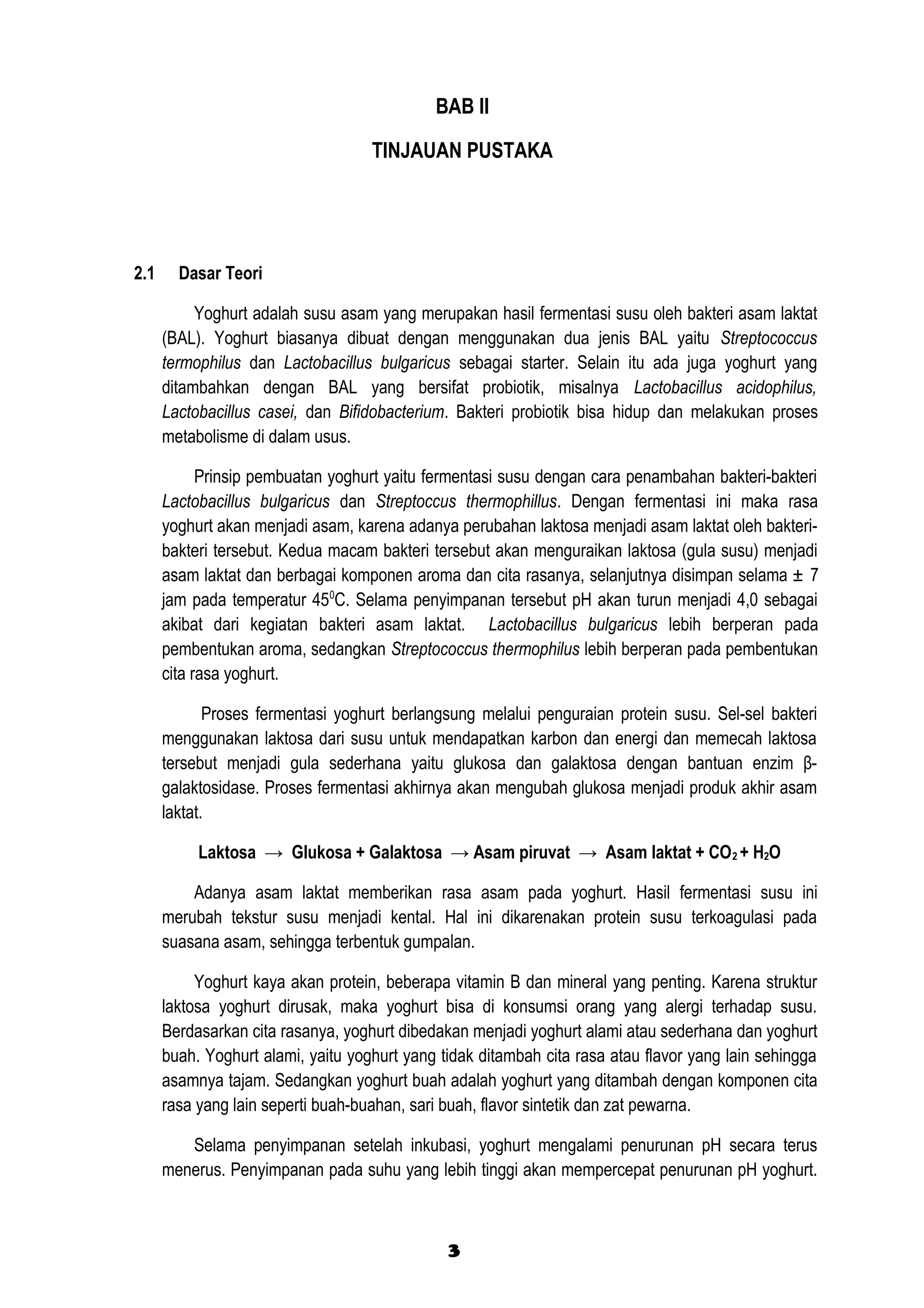 Laporan fermentasi pembuatan yoghurt | DOC