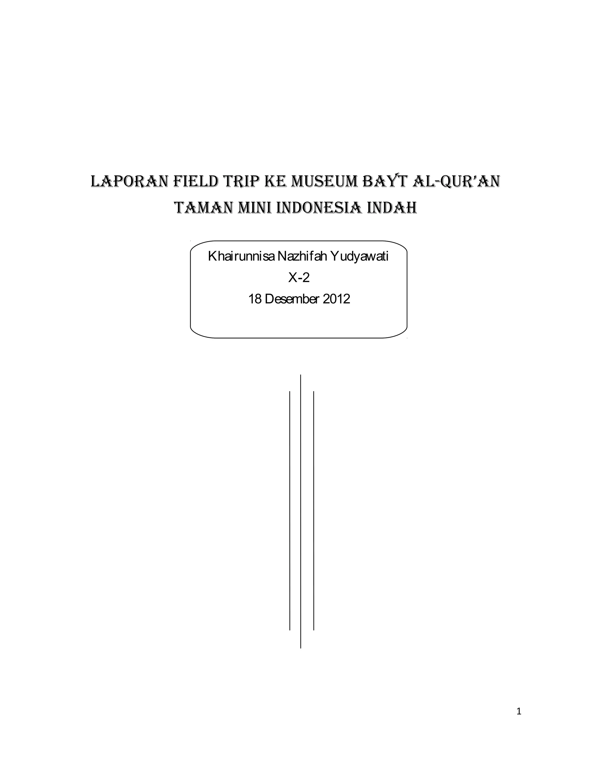 Laporan field trip | PDF