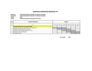 LAPORAN FINAL PEKERJAAN RENOVASI GEDUNG TK 2023 | PDF