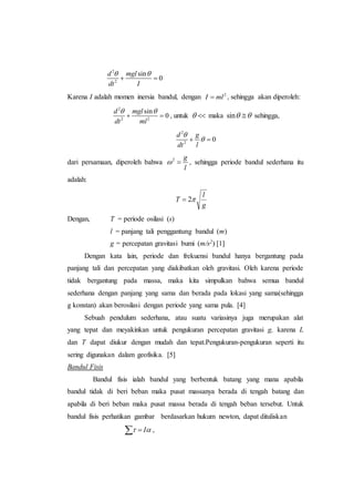 Laporan fisika (bandul) | DOCX