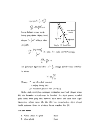 Laporan fisika (bandul) | DOCX