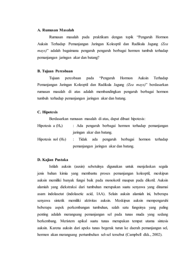 Laporan Fisiologi Tumbuhan VIII Pengaruh Hormon Auksin Terhadap ...