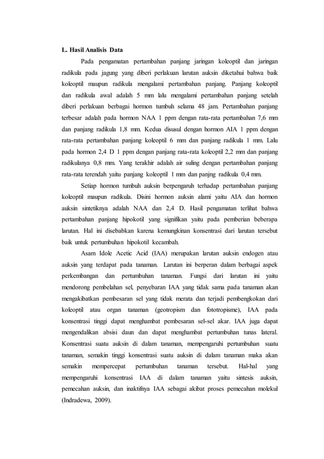 Laporan Fisiologi Tumbuhan VIII Pengaruh Hormon Auksin Terhadap ...