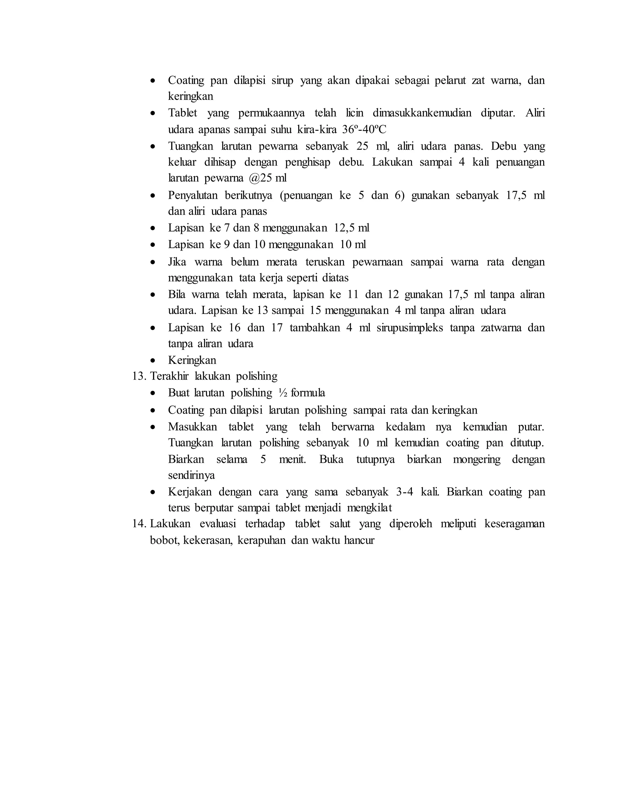 Laporan formulasi tablet pembuatan tablet salut gula | DOCX