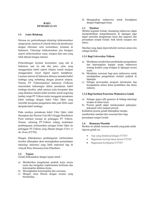 Laporan Geladi Telkom University - muhammad mufid luthfi | PDF