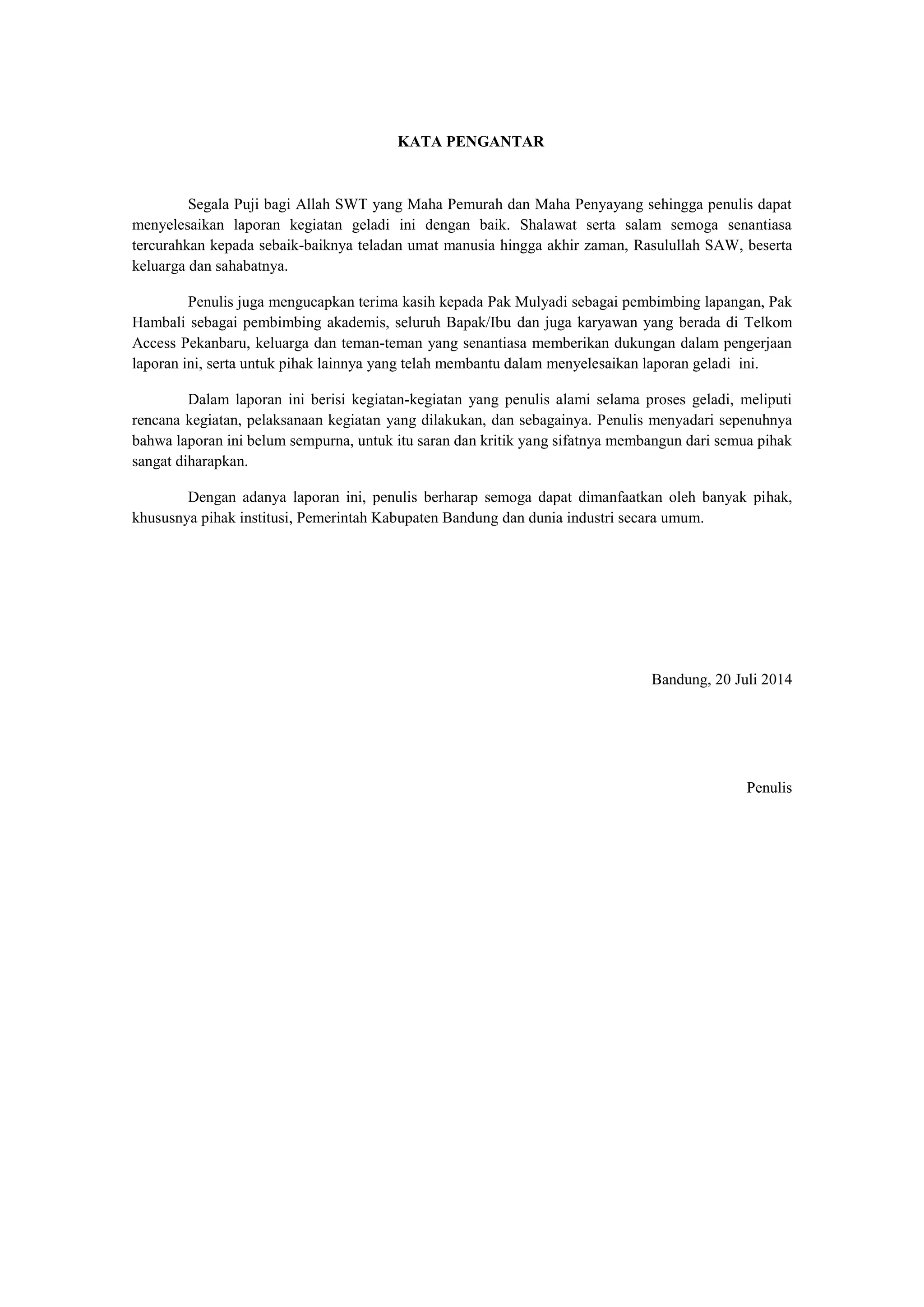 Laporan geladi muhammad mufid luthfi | PDF