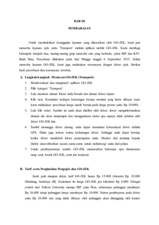 Laporan GOJEK | PDF