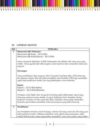 Laporan hac 2016 | PDF