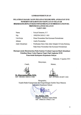 Laporan Hasil Aktualisasi (Pembuatan Basis Data Jalan Setapak Di Kota ...