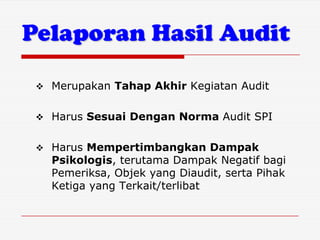 Pelatihan Laporan Hasil Audit (Buku-6 KPA ) | PDF
