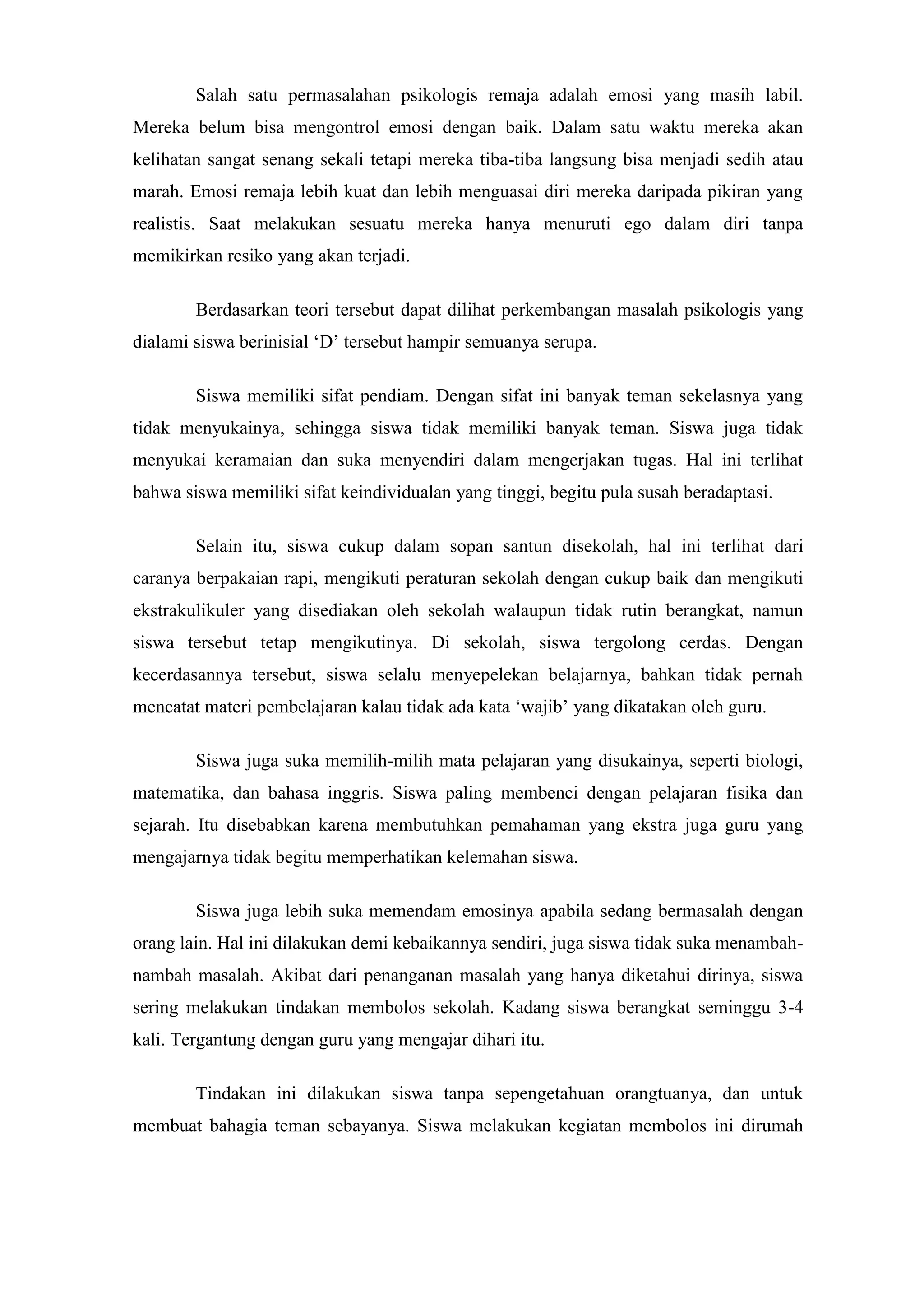 Laporan hasil observasi dan wawancara peserta didik di sma | DOCX