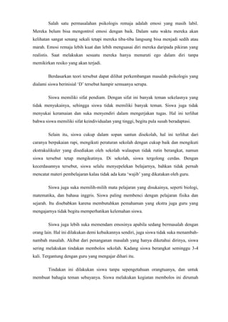 Laporan hasil observasi dan wawancara peserta didik di sma | DOCX