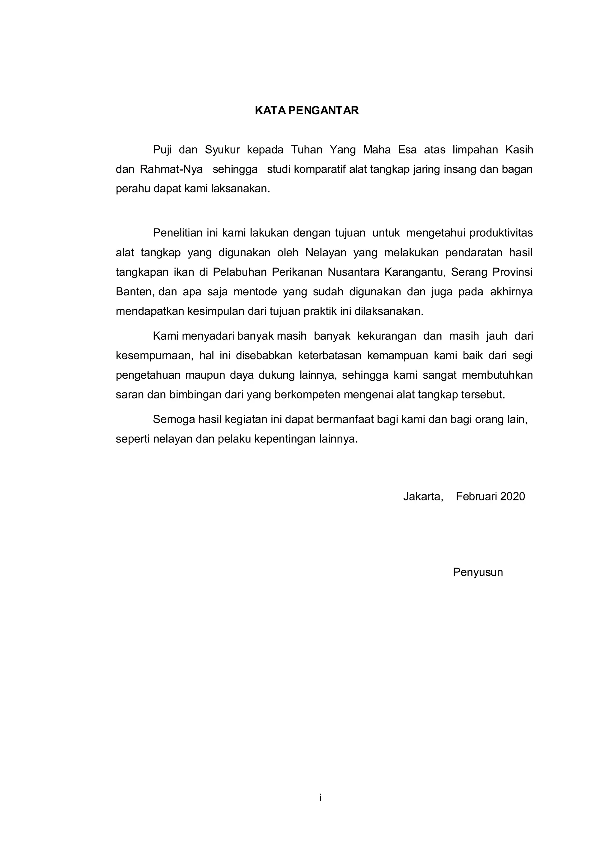 Laporan hasil penelitian studi komparatif alat tangkap jaring ingsan ...