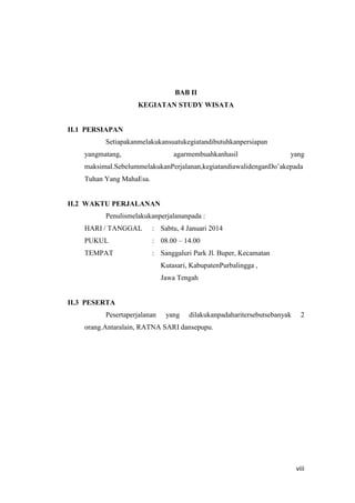 Laporan hasil perjalanan karya tulis ratna | PDF