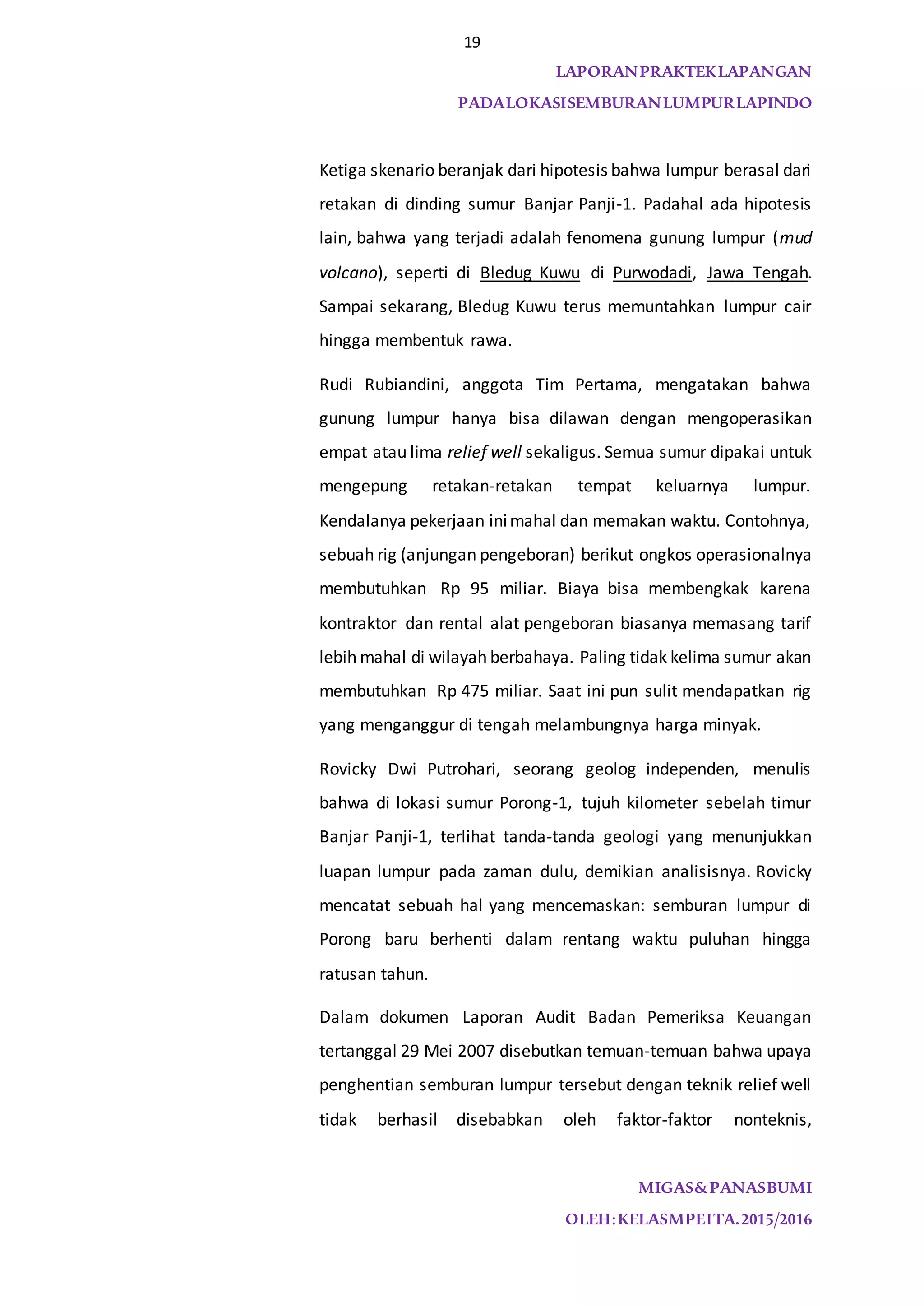 LAPORAN HASIL PRAKTEK LAPANGAN (INDUSTRI MIGAS & PABUM) | DOCX