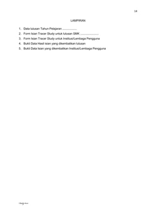 Laporan hasil tracer study smk | PDF
