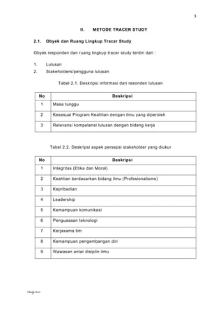 Laporan hasil tracer study smk | PDF