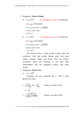 Laporan Hidrologi Dasar | DOCX
