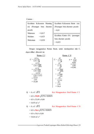 Laporan Hidrologi Dasar | DOCX