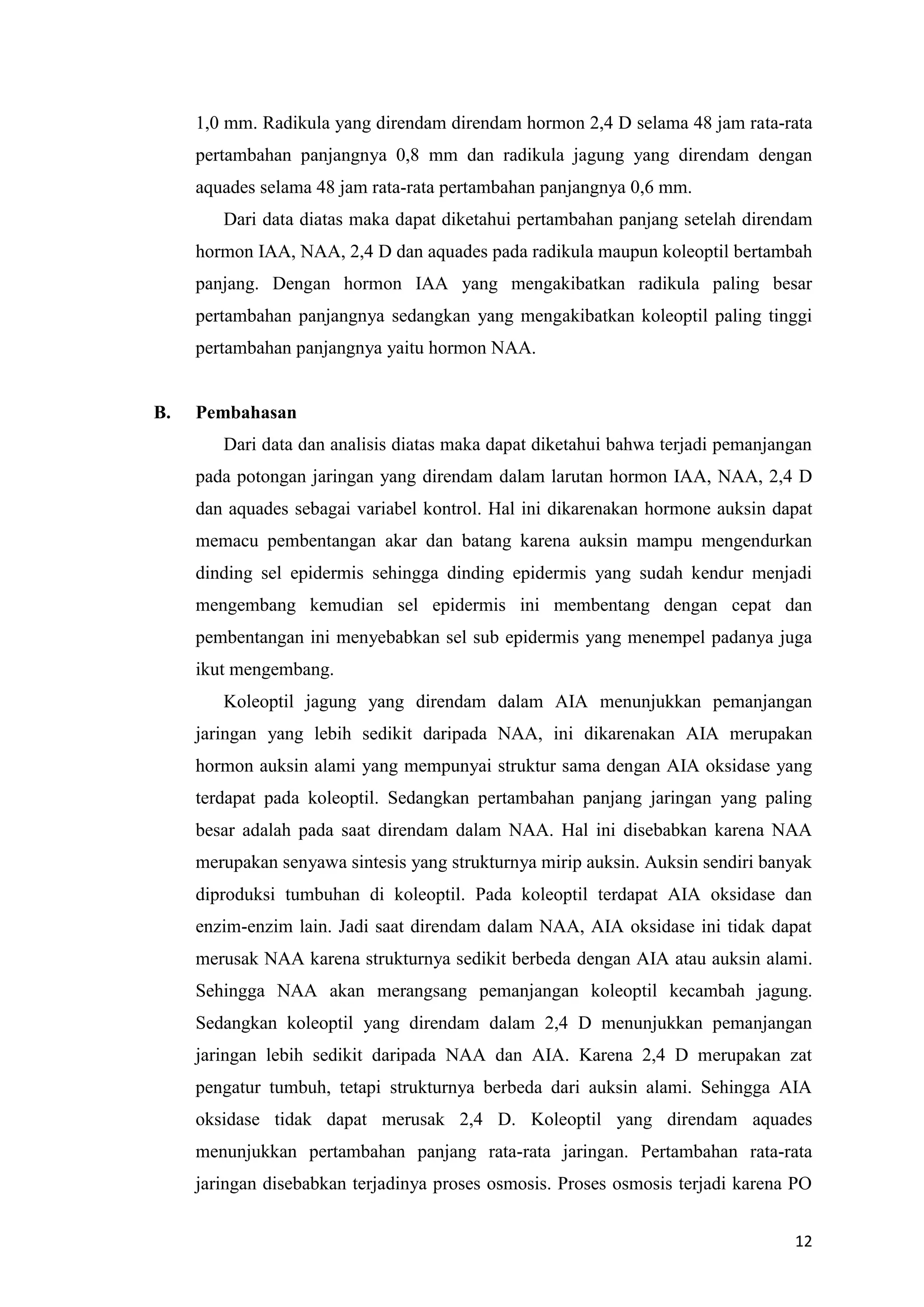 Laporan Fisiologi Tumbuhan "Hormon AIA" | DOCX
